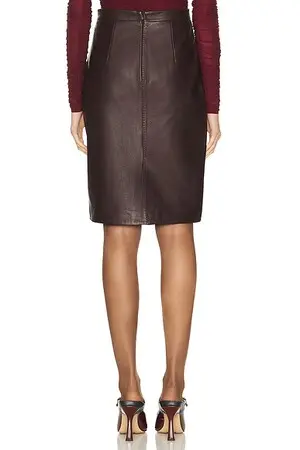 Ronny Kobo Dorian Leather Skirt