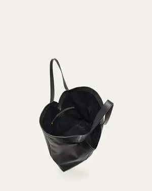 Saint Laurent Y Stitched Leather Tote Bag - Nero