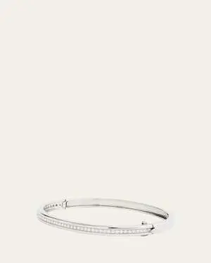 Jamie Wolf 18k White Gold Diamond Hinged Bangle - Wg