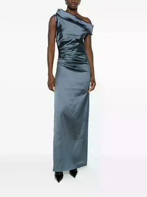 Max Mara Draped Off-the-shoulder Dress