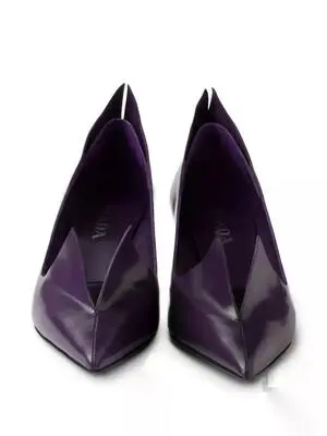 Prada 55mm Pointed-toe Leather Pumps