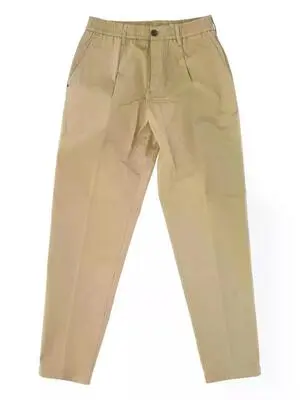 White Sand Box Pleat Pants For Men