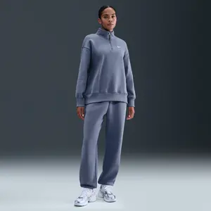 Nike Sportswear Phoenix Fleece Oversized 1/4-zip Long Sweatshirt - Blue
