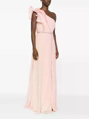 RAHIL HESAN Ruffled Maxi Gown