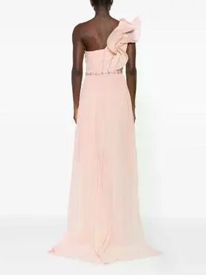 RAHIL HESAN Ruffled Maxi Gown