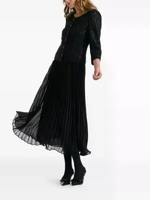 WEILL Midi Bi-material Pleated Dress