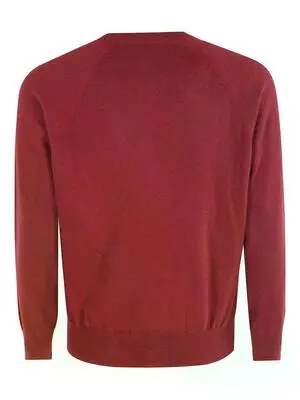 KANGRA Long-sleeve Crew-neck Sweater - Red