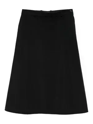 Balenciaga Buttoned A-line Wool Skirt