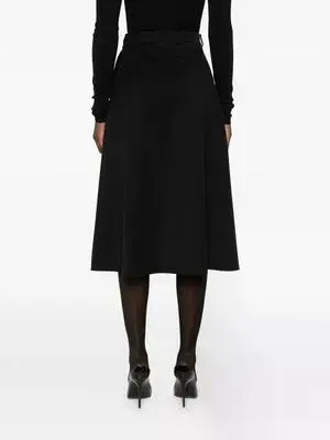Balenciaga Buttoned A-line Wool Skirt