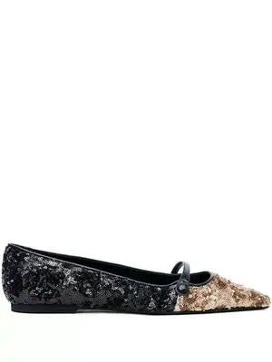 N°21 Sequin-embellished Ballet Flats