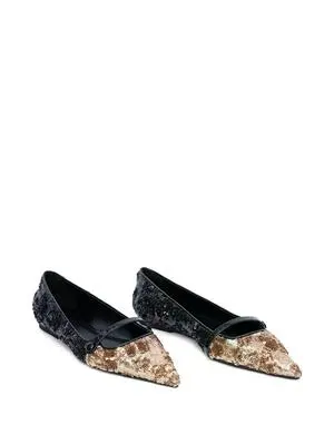 N°21 Sequin-embellished Ballet Flats