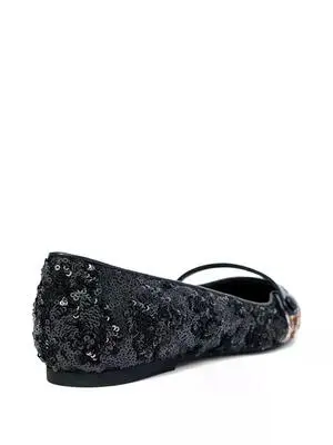 N°21 Sequin-embellished Ballet Flats