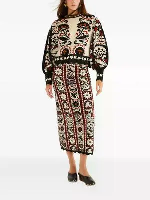 Farm Rio Tapestry Straight Skirt