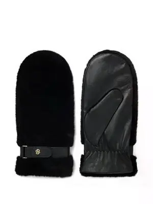 Hugo Boss Logo-plaque Mittens - Black