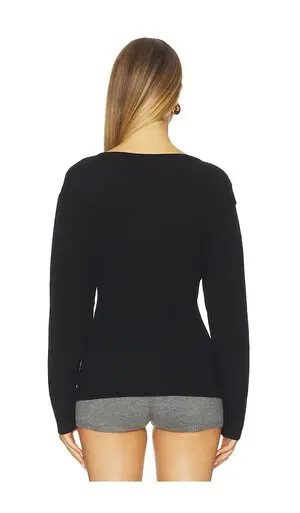 EB DENIM Millie Boat Neck Sweater - Black