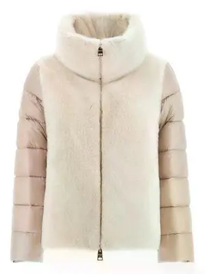 Herno Fur-trimmed Quilted Jacket - Neutrals
