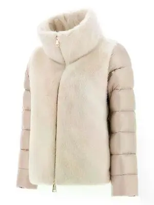 Herno Fur-trimmed Quilted Jacket - Neutrals