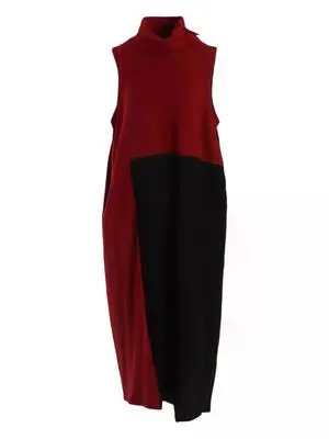 Y’s High-neck Colour-block Midi Dress
