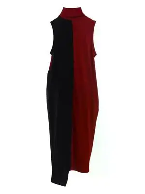 Y’s High-neck Colour-block Midi Dress