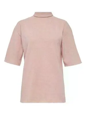 JIL SANDER Mock-neck Cashmere T-shirt