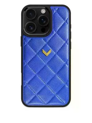 VELANTE Quilted Iphone 16 Pro Case - Blue
