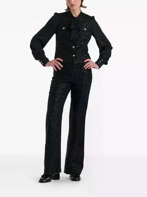 WEILL Tweed Trousers With Sequin Embellishments