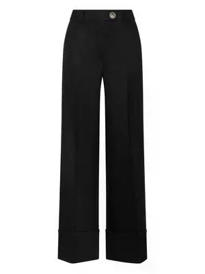 Malìparmi Button-fastening Trousers With Cuffed Hems