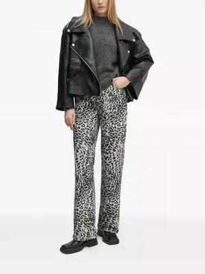 GESTUZ Leora Leopard Print Jeans