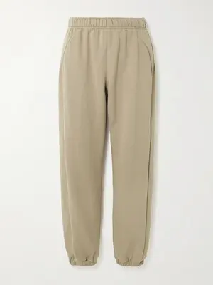 Lululemon Scuba Mid-rise Cotton-blend Jersey Track Pants - Neutrals