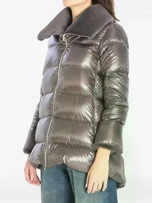 Herno A-shape Coat With Faux-fur Collar