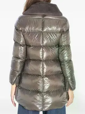 Herno A-shape Coat With Faux-fur Collar
