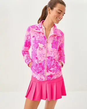 LILLY PULITZER Upf 50+ Eleni Zip-up Jacket - Parigi Pink Supporting Squad