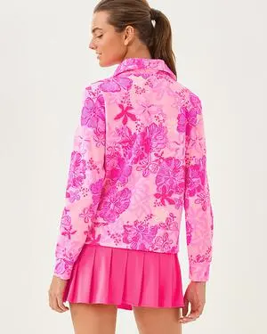 LILLY PULITZER Upf 50+ Eleni Zip-up Jacket - Parigi Pink Supporting Squad