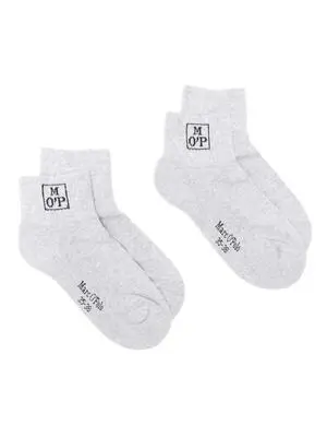 Marc O'polo Logo-intarsia Socks - Grey