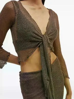 RÉSUMÉ Tie-front Cardigan And Skirt Set
