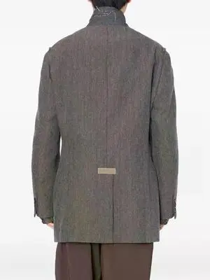 Kolor Herringbone Double-breasted Coat
