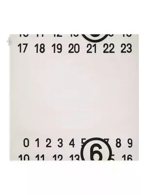 MAISON MARGIELA Spiga Capsule Numbers-print Scarf - White