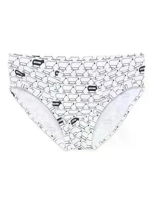 Moschino Sheep-print Briefs - White