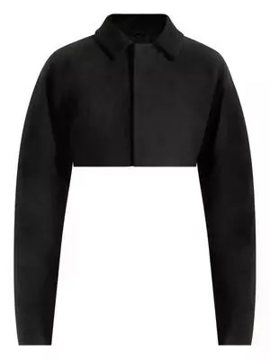 Manière De Voir Elya Suede-effect Super Crop Jacket
