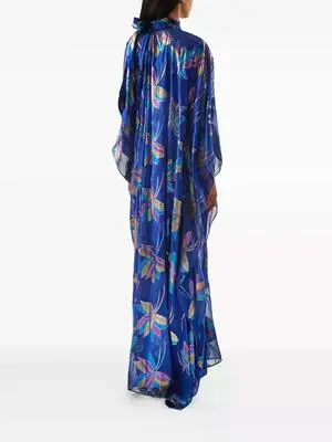 TALLER MARMO Stevie Bow-floral Maxi Kaftan