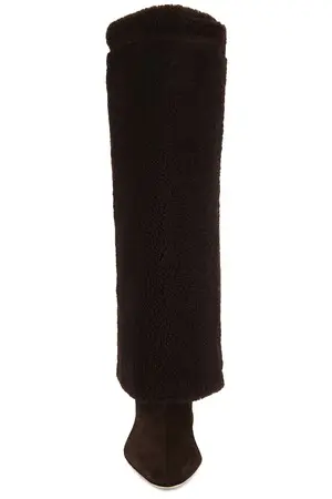 Staud Wally Foldover High Heel Boots - Espresso