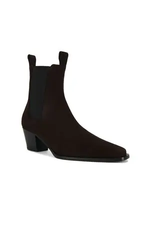 TOTEME Suede City Boots - Bark