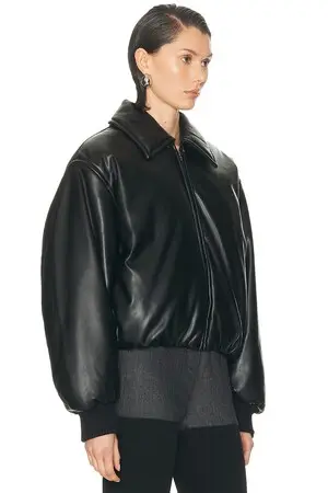 Acne Studios Onnea Crop Faux Leather Jacket