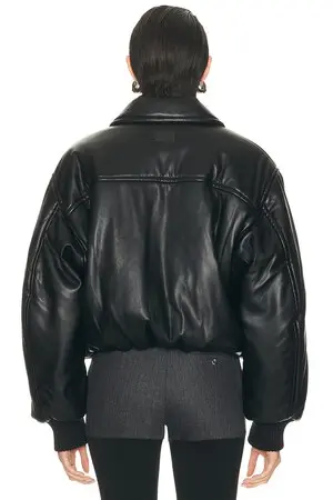 Acne Studios Onnea Crop Faux Leather Jacket