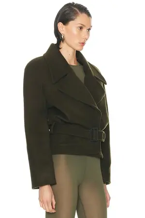 Stella McCartney Brushed Wool Short Coat