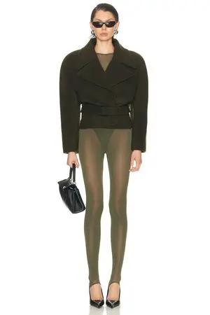 Stella McCartney Brushed Wool Short Coat