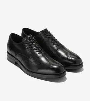 Cole Haan Ledley Grand Brogue Wingtip Oxfords - Black