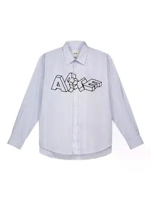 ARTE ANTWERP Striped Logo-print Shirt