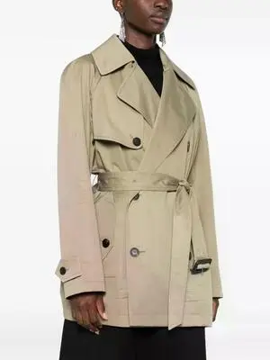 Balenciaga Belted Cotton Trench Coat - Neutrals