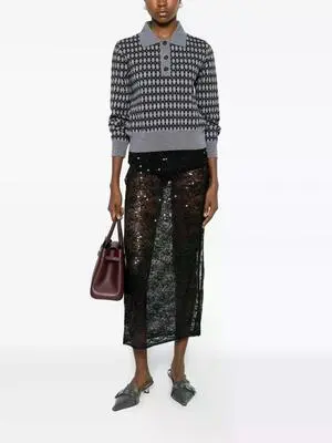 Patrizia Pepe Sequin Lace Skirt